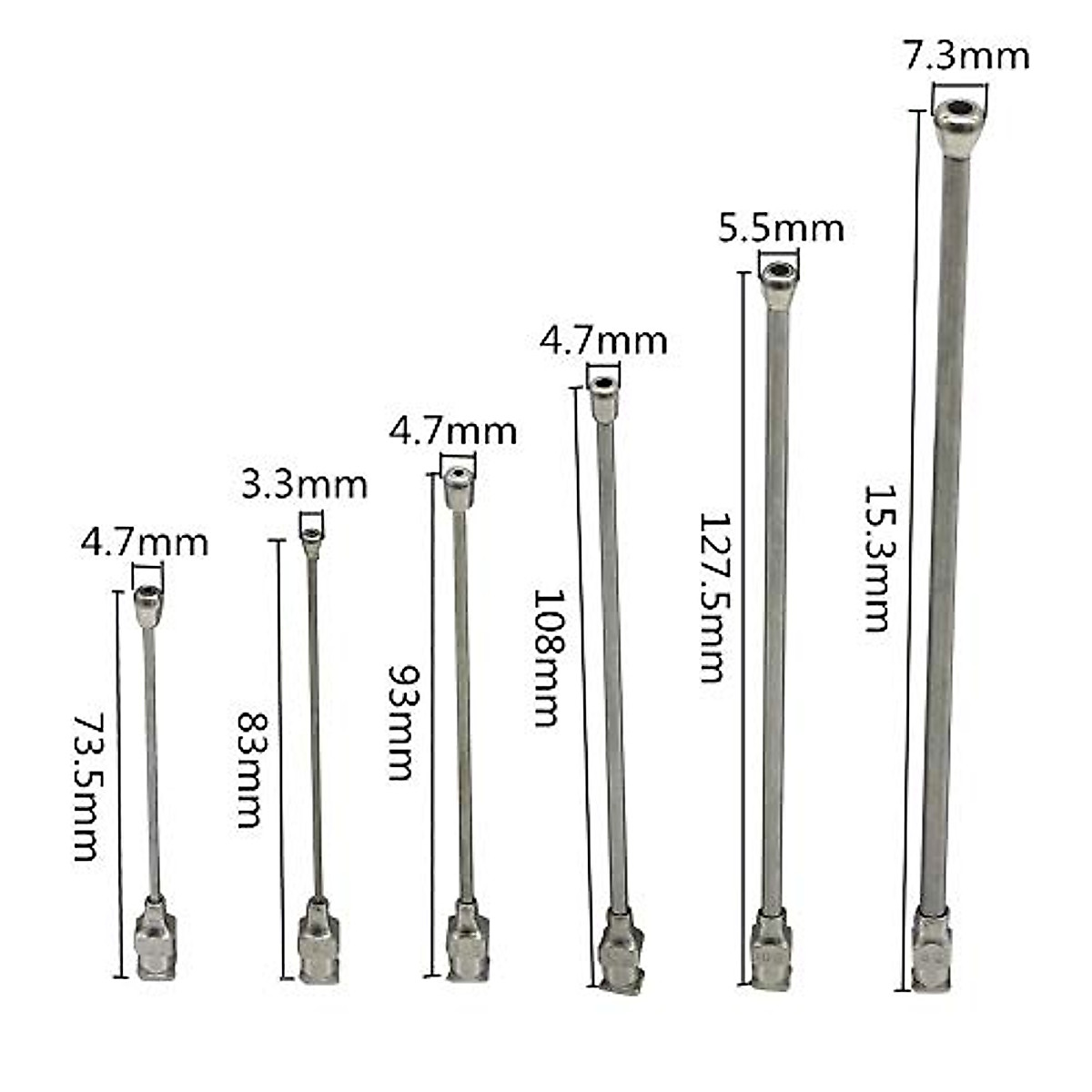 YITON Bird Feeders 20Ml Animal Feeding Syringe With 6Pcs Straight Stainless Steel Gavage Tubes Bird Feeding Accessories 1Set