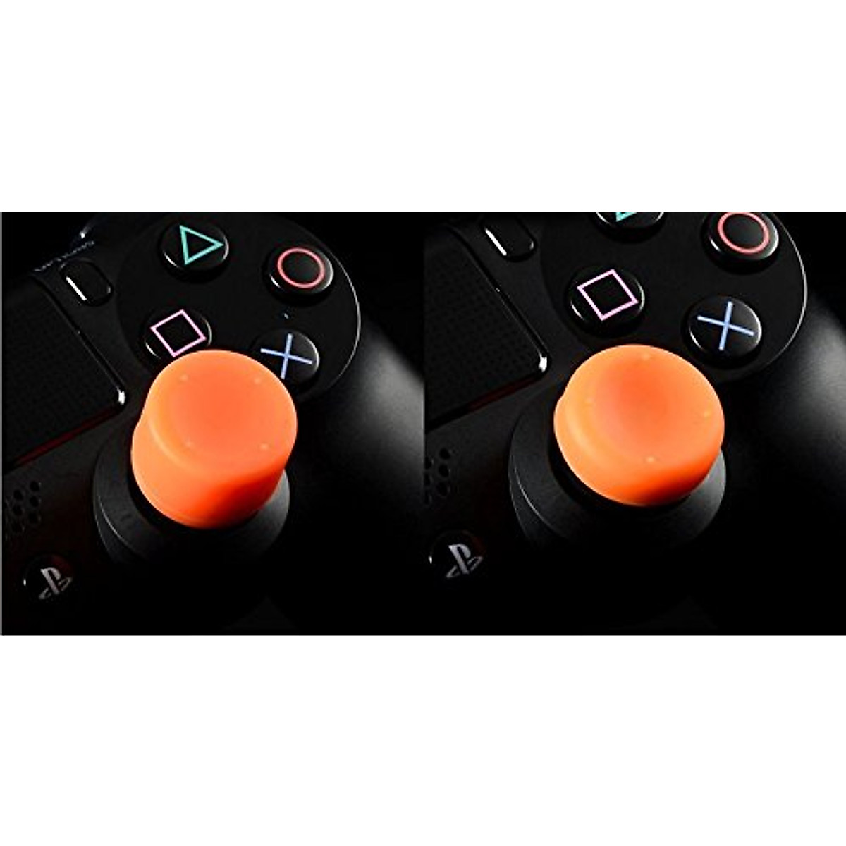 Pack of 8 pcs Analog Controller Gamepad Raised Antislip Thumb Stick Grips Thumbsticks Joystick Cap Cover for PS5, PS4, PS3, Switch Pro, Xbox one, Xbox 360, Wii U, PS2 Controller (Orange)