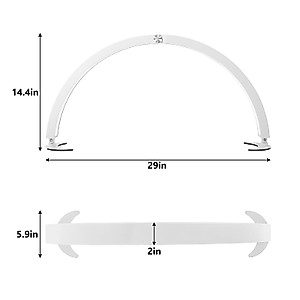 Gicrymil Half Moon Light for Nail Desk, 29in Half Moon Table Lamp Nail Desk Lamp with Wire Controller & Remote, Lash Light Lamp for Eyelash Extensions Tattoo PMU, 7 Cool/Warm Tones & 10 Brightness