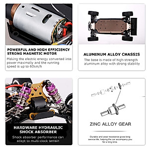 GoolRC WLtoys 124019 RC Car,1/12 Scale 2.4GHz Remote Control Car,4WD 60km/h High Speed Racing Car,Off-Road Buggy Drift Car RTR with Aluminum Alloy Chassis,Zinc Alloy Gear and 2 Batteries