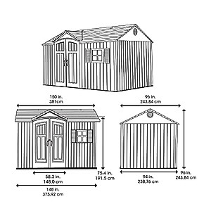 Lifetime Storage Shed 60223 12.5 x 8 Ft. Garden Building