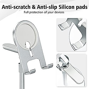 FULAIM P30 Aluminum Metal Headphone Stand, Removable Desktop Headset Holder Adjustable Earphone Stand for AirPods Max Sennheiser, Sony, Bose, Beats Gaming Headset - Silver