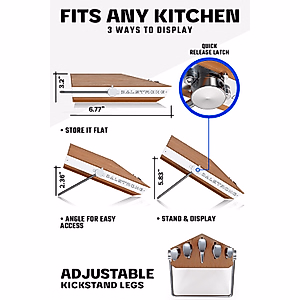 Dalstrong Knife Block Set - 5 Piece - Gladiator Series - with Modular, Multi-Level Block - German High Carbon Steel - Premium ABS Black Handles - NSF Certified