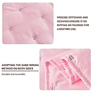 Joyreap 3 Pieces Quilt Set Queen Size Pink, Microfiber Lightweight Quilt Bedding Set, Bedspread Coverlet Bed Cover for All Season, 1 Quilt and 2 Pillow Shams- 90x90 inches