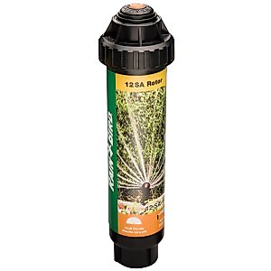 Rain Bird 12SAH High-Efficiency Mini Rotary Pop-Up Spray, 180° Half Circle Pattern, 13' - 18' Spray Distance, 4" Pop-up Height