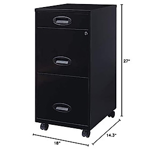 Lorell SOHO Mobile Cabinet, Black