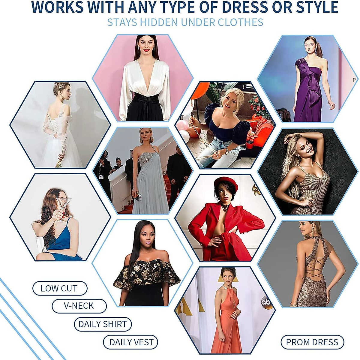 yousen, Breast Lift Tape for Lift Waterproof & SweatProof Body Tape Lift for AE Cup Large Breast to Provide Lifting & Push Up Strong Fit, Body Tape & 6 Pcs Petal Nipple Cover, 3x2.1x3In