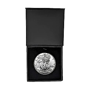 1999 - U.S. Silver Eagle in Plastic Air Tite in Magnet Close Black Gift Box - Gem Brilliant Uncirculated Dollar Uncirculated US Mint