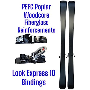 Rossignol Experience 76 Snow Skis with Bindings - Mens/Womens Downhill All Mountain Ski Package Includes Skis, Look Express Bindings, and Switchbak Goggles. (160cm)