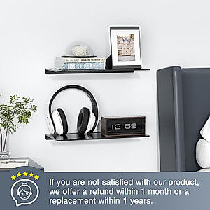 songsoso Floating Shelf Metal Wall Shelf: No Rust - 1 Pack Wall Mounted Shelf - 11.8" Display Shelf for Living Room Bedroom and Bathroom.