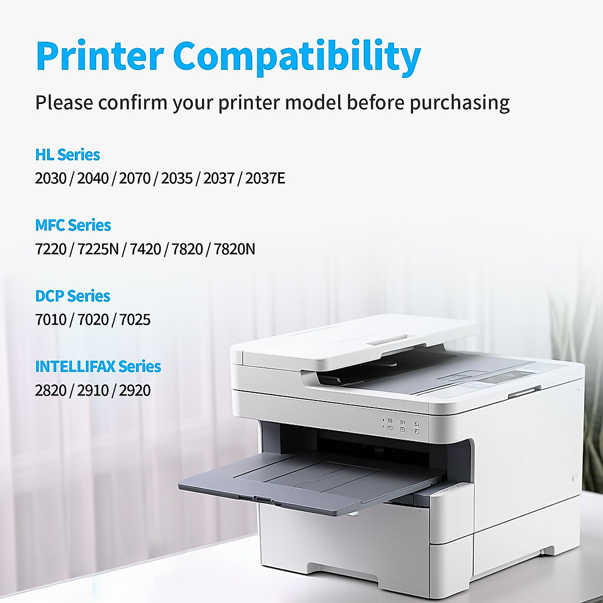 EASYPRINT (2-Pack of Black) Compatible TN-350 Toner Cartridge Replacement for TN350 Used for IntelliFax-2820 2920 MFC-7220 MFC-7420 MFC-7820N Printer