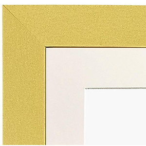 FRAMES BY POST METROGOLDWITHIVRMT24205040CM Frame, 24 x 20 Inch Image Size 50 x 40 cm Plastic Glass, Gold Ivory Mount