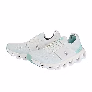 ON Women's Cloudswift 3 Sneakers, Ivory/Creek, 8