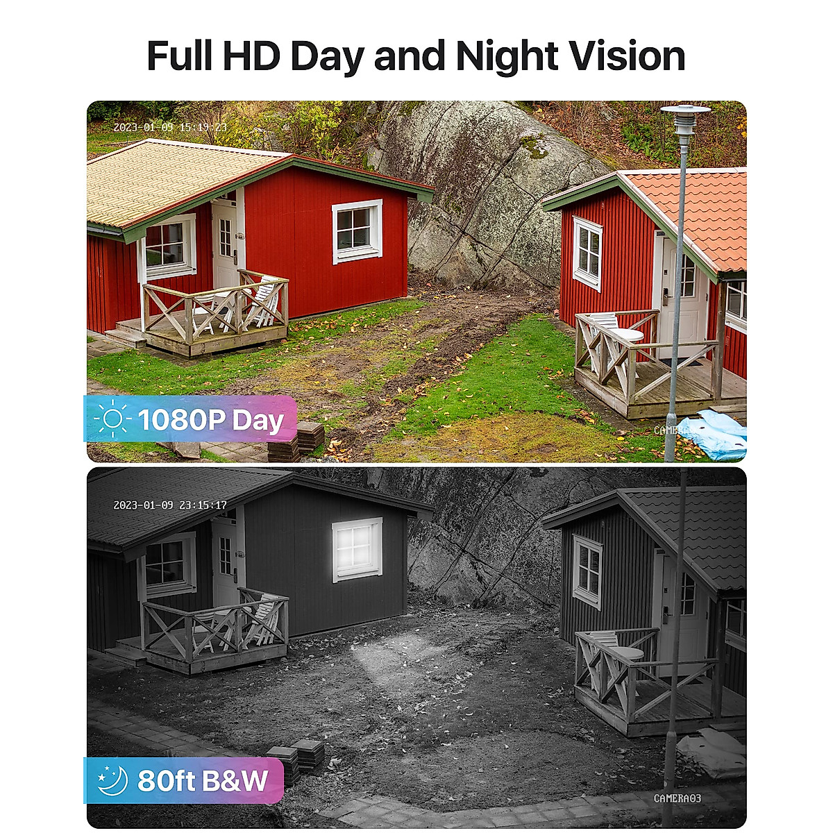 ZOSI H.265+ Full 1080p Home Security Camera System Outdoor Indoor, 5MP-Lite CCTV DVR 8 Channel with AI Human Vehicle Detection, 4 x 1080p Weatherproof Surveillance Camera, 80ft Night Vision, 1TB HDD