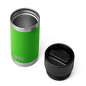 YETI Rambler 12 oz Bottle, Stainless Steel, Vacuum Insulated, with Hot Shot Cap, Canopy Green