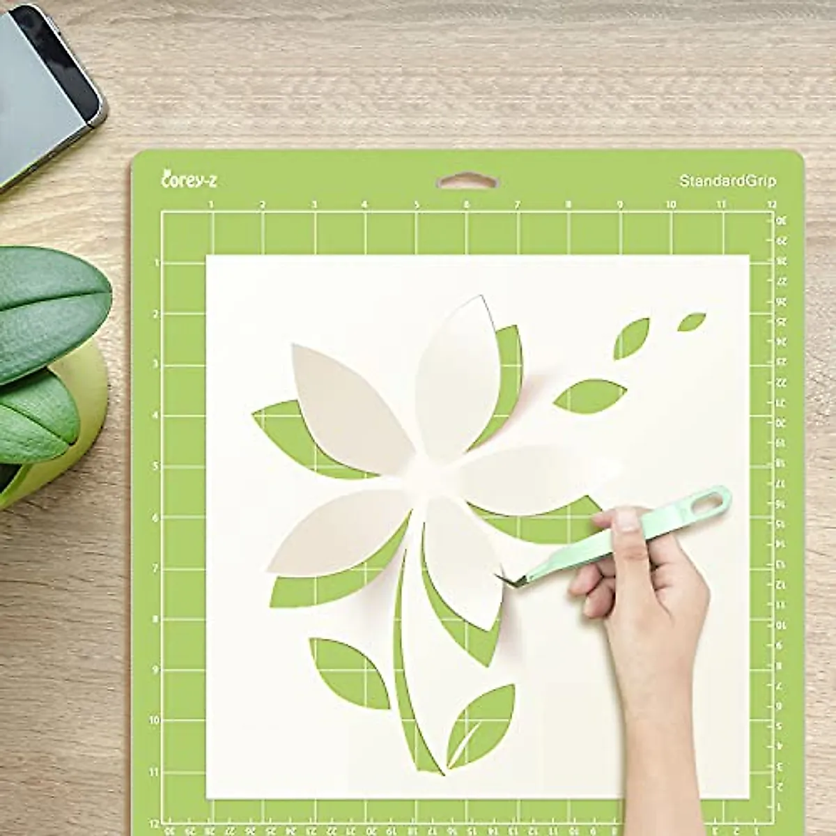 Craft Vinyl Weeding Tools,Scraper,Weeders,Spatula,Scoring Stylus,Tweezers,Scissor,Weeding Tool Set Basic Craft Removal Tool Kits for Cricut,Scrapbooking,Silhouettes and Cardstock,7 pcs Mint