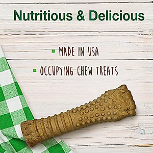 Nylabone Healthy Edibles All-Natural Long Lasting Peanut Butter Flavor Dog Chew Treats 1 Count Peanut Butter X-Large/Souper