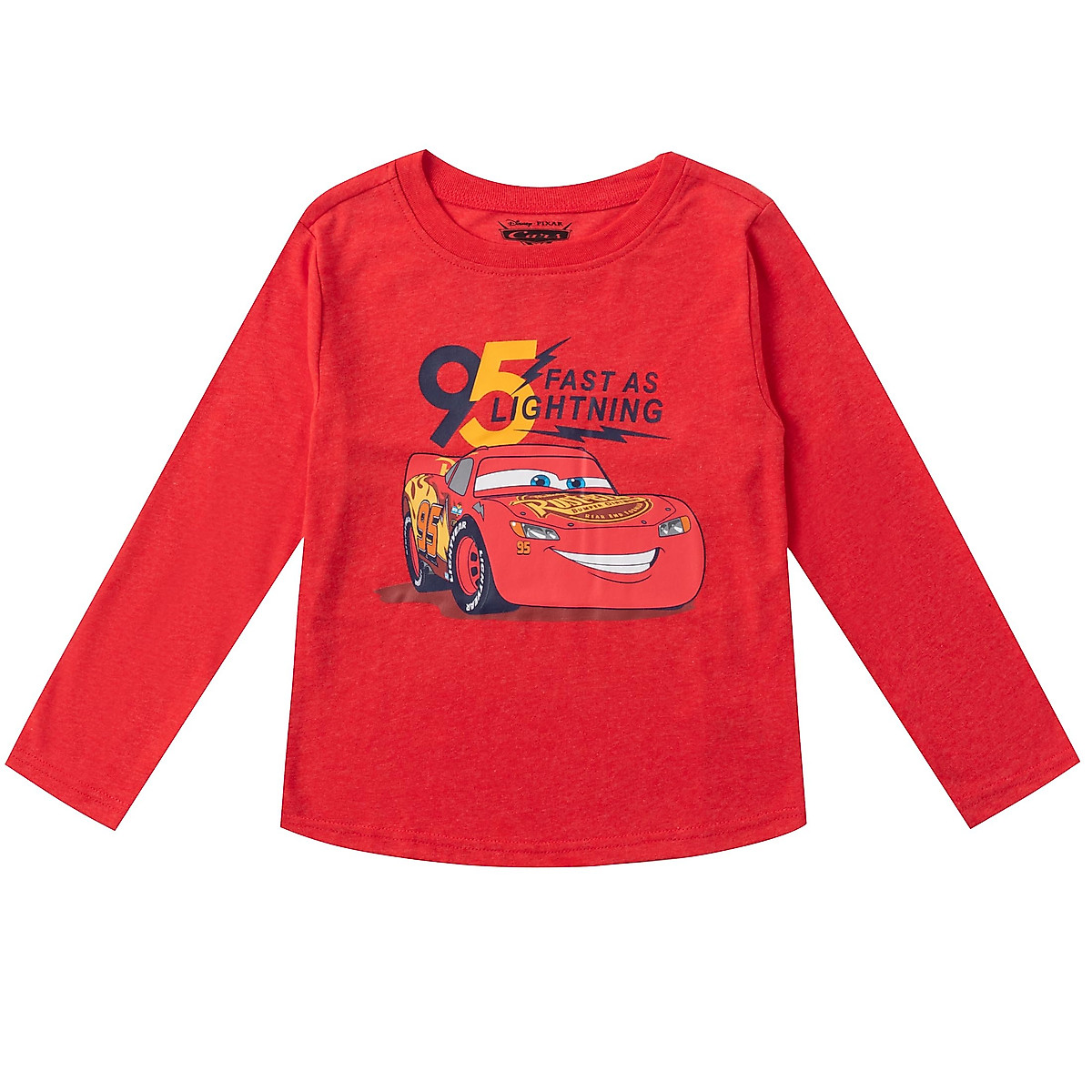 Disney Cars Lightning McQueen Boys Long Sleeve Sweatshirt and Pants Set for Toddlers and Big Kids