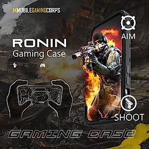 iPhone 13 Pro Mobile Gaming Triggers Controller Case and Gaming Glass (Screen Protector) for PURG/Sniper/Fortnitee/Call of Duty and other shooting games