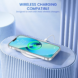 Caka Case Compatible for iPhone 13 Mini Glitter Phone Case Girly Women Bling Sparkle Flowing Floating Quicksand Waterfall Clear Soft TPU Case Cover for iPhone 13 Mini (5.4 inches) (Blue Purple)