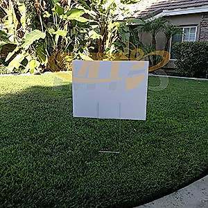 MTB H Frame Wire Stakes 30 x10-inch (Pkg of 5) 9ga Metal -Yard Sign Stakes for Advertising Board,Yard Stakes for Signs,Lawn Sign Holder