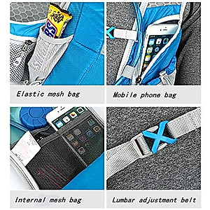 BenU Hiking Backpack Cycling Rucksack Water Resistant 12L Capacity Bike Hydration Backpack 2L Water Bladder Black