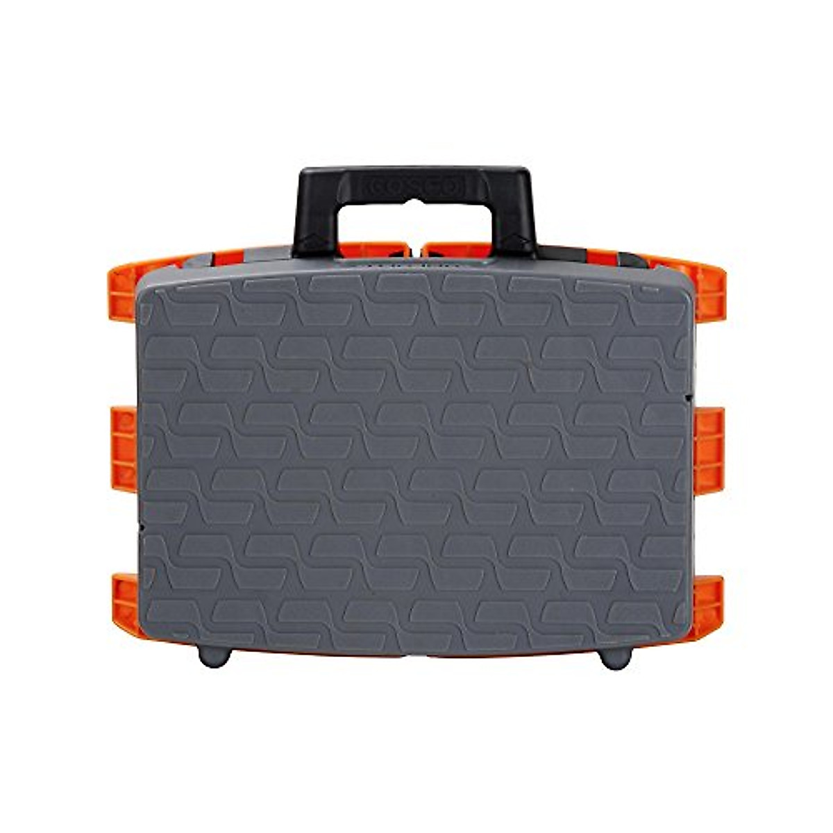 COSCO 1 Step Molded Folding Step Stool, Type 1A, Black, Orange, and Gray