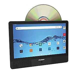 SYLVANIA 10.1 inch Quad Core Tablet/Portable DVD Player 1GB/16GB with Headphones SLTDVD1024-COMBO (Renewed)