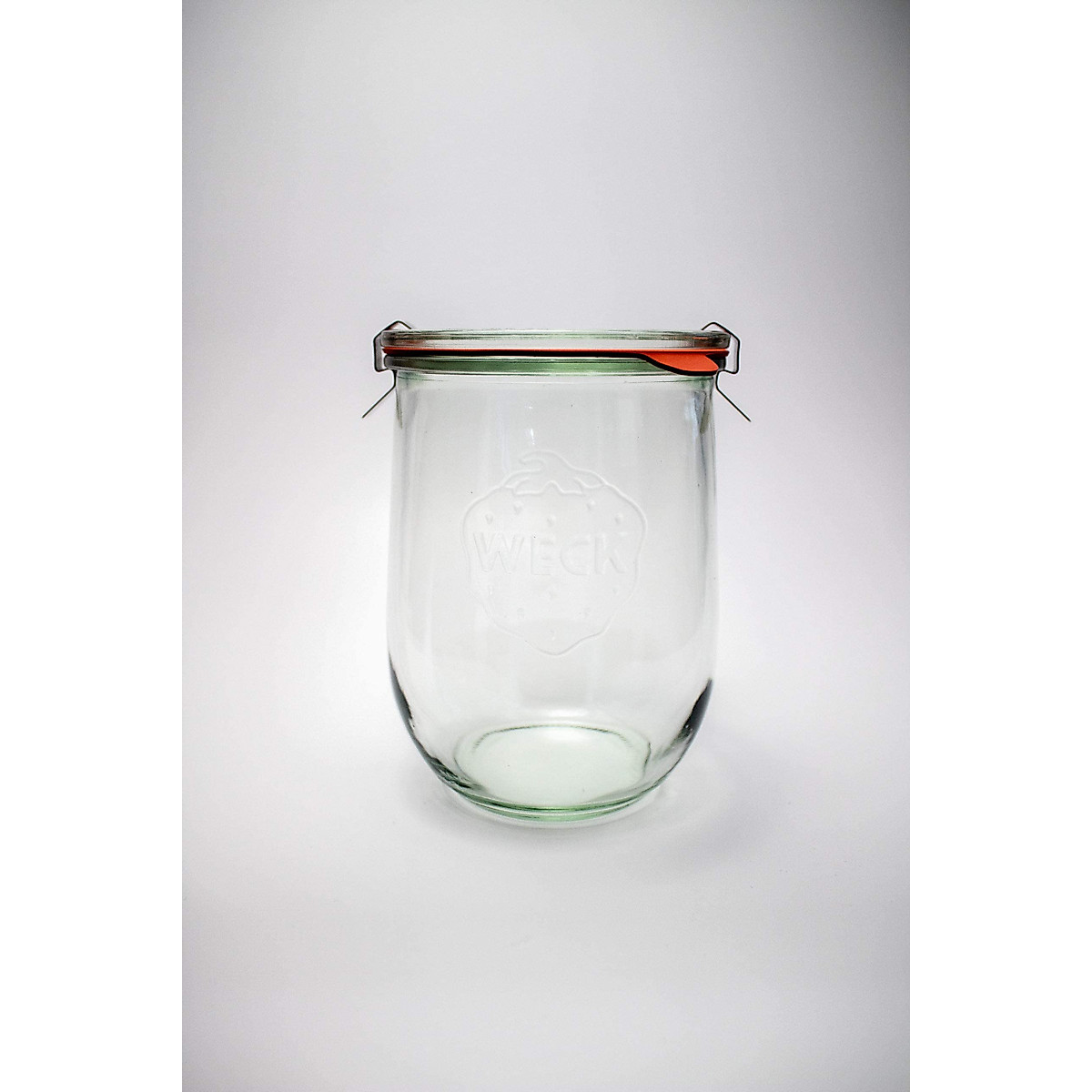 Weck Jars - 35.9 fl. oz Weck Tulip Jars 1 Liter - Sour Dough Starter Jars - Large Glass Jars for Sourdough - Suitable for Canning and Storage - (1 Jar, Glass Lid & Wooden Lid)