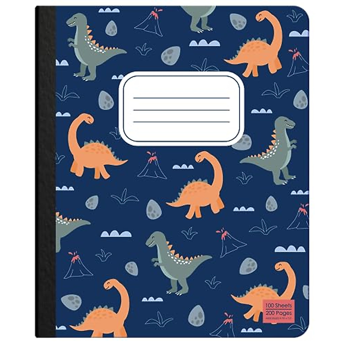 ScribbleMate Cute Composition Notebook Wide Ruled, Set of 3 Composition Notebpooks for Kids, Wide Ruled Composition Notebook for Boys and Girls. 100 pages 200 sheets. 9.75” x 7.5”