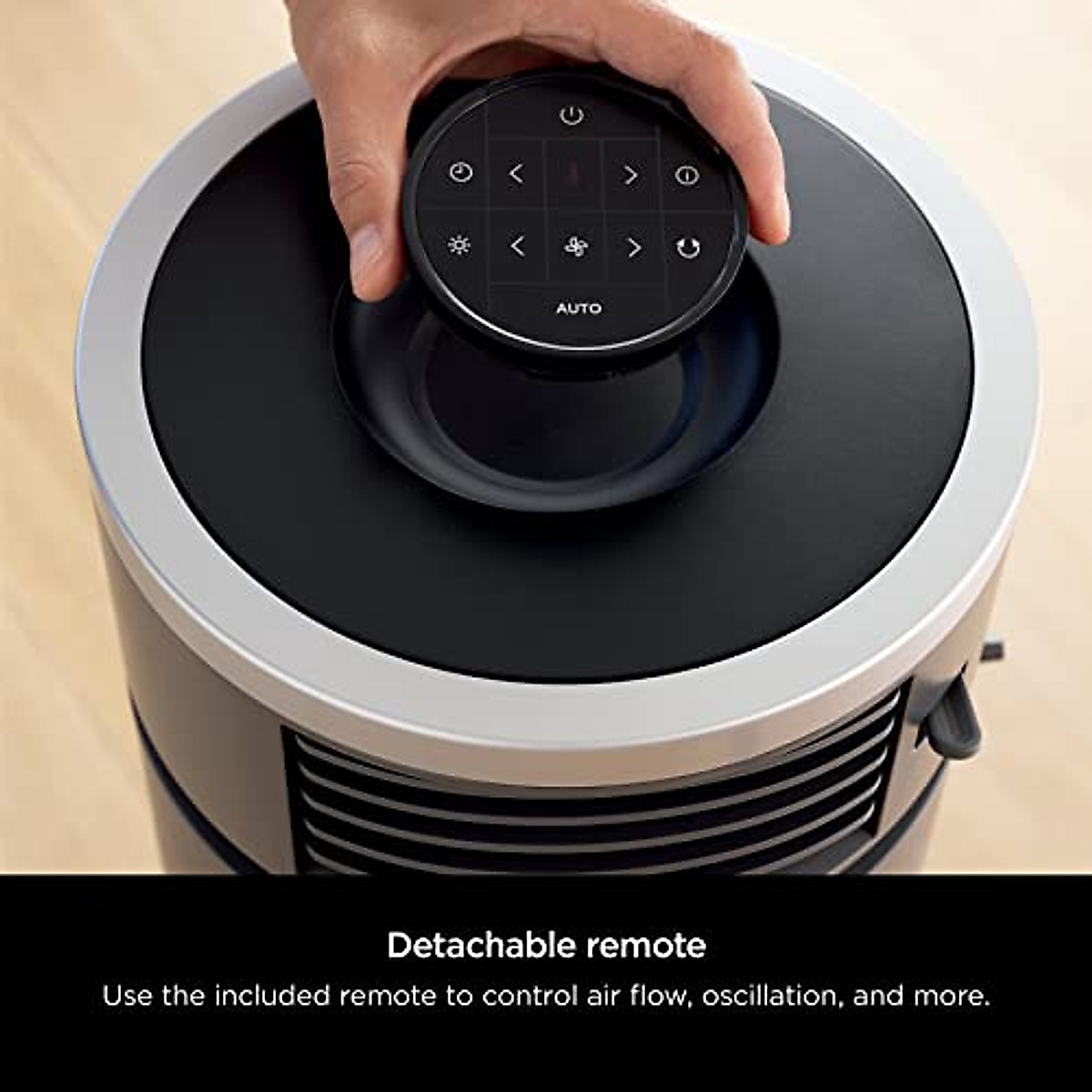 Shark HC451 3-in-1 Clean Sense Air Purifier, Heater & Fan, HEPA Filter, 500 Sq Ft, Oscillating, Small Room, Bedroom, Office, Captures 99.98% of Particles for Clean Air, Dust, Smoke & Allergens, Black