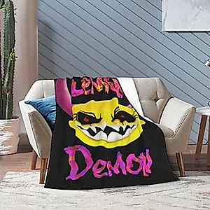 Lemon Demon Blanket Flannel Super Soft Fleece Lightweight Throw Blanket for Bed Couch Sofa 50"X40"