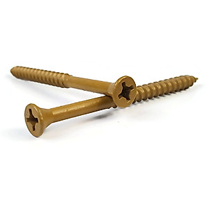 Phillips Square Combo Drive Coated Tan Deck Screws - Qty 1000 (#8 x 2)