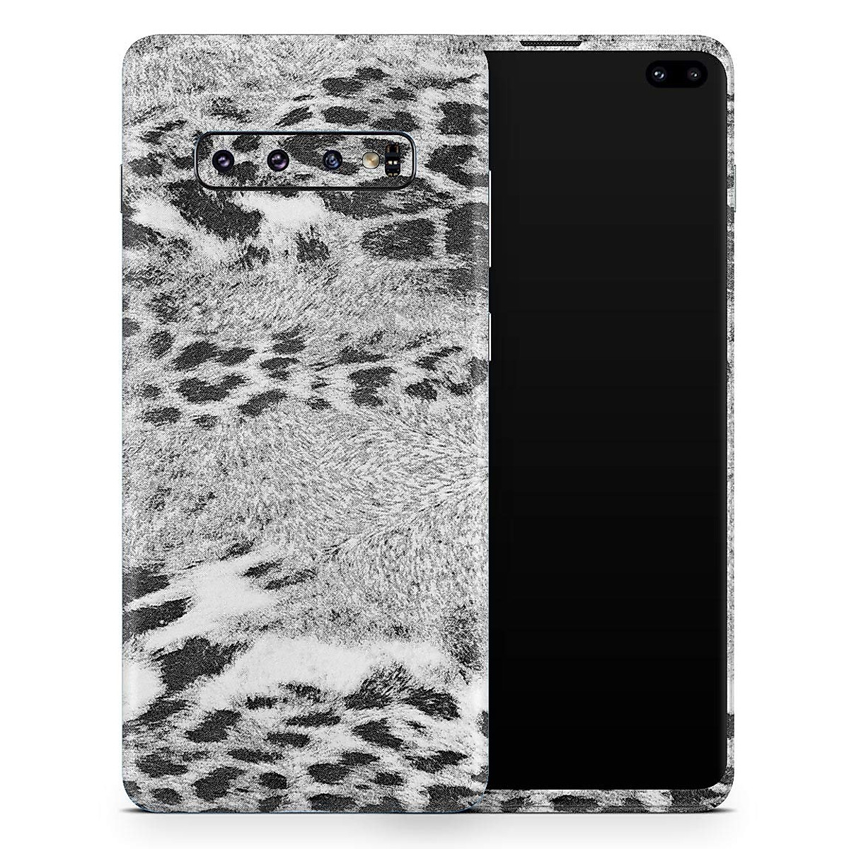DesignSkinz White and Black Real Leopard Print Protective Vinyl Decal Wrap Skin Cover Compatible with The Samsung Galaxy S20 (Screen Trim & Back Glass Skin)