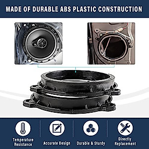 NuIth 6.5 inch Door Speaker Adapter Bracket for Nissan Altima Frontier NV Titan 2002-2019, Infiniti FX35 G35 G37 Q45 2002-2013 Mount Aftermarket Car Speaker Spacer Ring