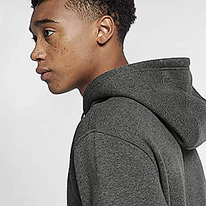 Nike Men's Sportswear Club Pullover Hoodie, Charcoal Heather/Charcoal Heather/White, Small Tall