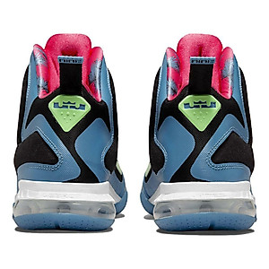 Nike Lebron IX Black/Lime Glow/Dutch Blue/Fusion Red 9.5 D (M)