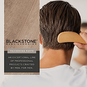 Blackstone Men's Grooming Thickening Fiber Paste Gel for Hair Styling - Adds Volume with Pliable Hold & Matte Finish | Paraben & Cruelty Free | Made in USA, Sandalwood (4 oz)