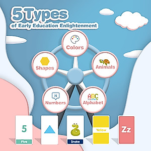 Flash Cards for Toddlers 1 2 3 4 Years, Alphabet Flash Cards with 58 Cards Colors Shapes Numbers Animals and Alphabet for Toddler Learning Activities