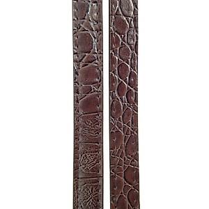 5/8” wide Brown Embossed Faux Croc Reptile Adj Replacement Cross Body Purse Strap