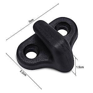 VGEBY Kayak Double Hole Lashing Hooks J Shape Bungee Kit with Flat-Head Screws for Boat Canoe Paddle Board Kayak Lashing Hooks Lashing Hooks