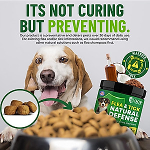 Flea and Tick for Dogs Chewable Pills - No Harsh Chemicals - 100 Chicken Flavored Treats - Guardian's Choice Pets Brand - Tasty Chews Dogs Love - Flea Pills for Dogs