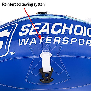 Seachoice Sea-Normus Towable Tube, Open Top Boat Tube w/Air-Cushioned Floor, 4 Person, 69 in. X 69 in.
