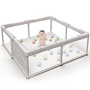 Baby Playpen 47x47 inch Small Playpen for Babies and Toddlers Active or Nap Area