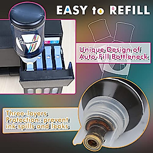 A-SUB 600ML Autofill Premium Sublimation Ink for F170 ET 2400 ET-2803 ET 2850 ET 2800 ET-2720 ET-2760 ET-4800 ET-15000 ET-3760 for Transfer T-Shirts Mugs Tumblers (Autofill/ICC-Free/Anti-UV)