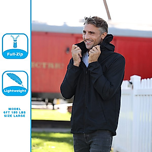 Global Blank Men's Windbreaker Jacket Lightweight Water-Resistant Windbreakers for Men