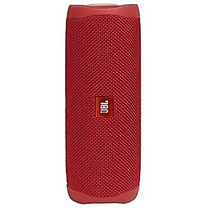 JBL FLIP 5 Portable Wireless Bluetooth Speaker IPX7 Waterproof On-The-Go Bundle with Boomph Hardshell Protective Case - Red