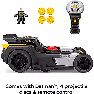 Fisher-Price Imaginext DC Super Friends Batman Toy Transforming Batmobile Rc Car with Lights & Sounds for Pretend Play Ages 3+ Years
