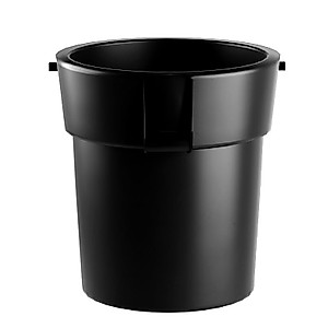 PRO&Family 80 Qt. / 20 Gallon / 75 Liters Black Round Commercial Trash Can/Ingredient Bin, Multi-Color, Acrylic