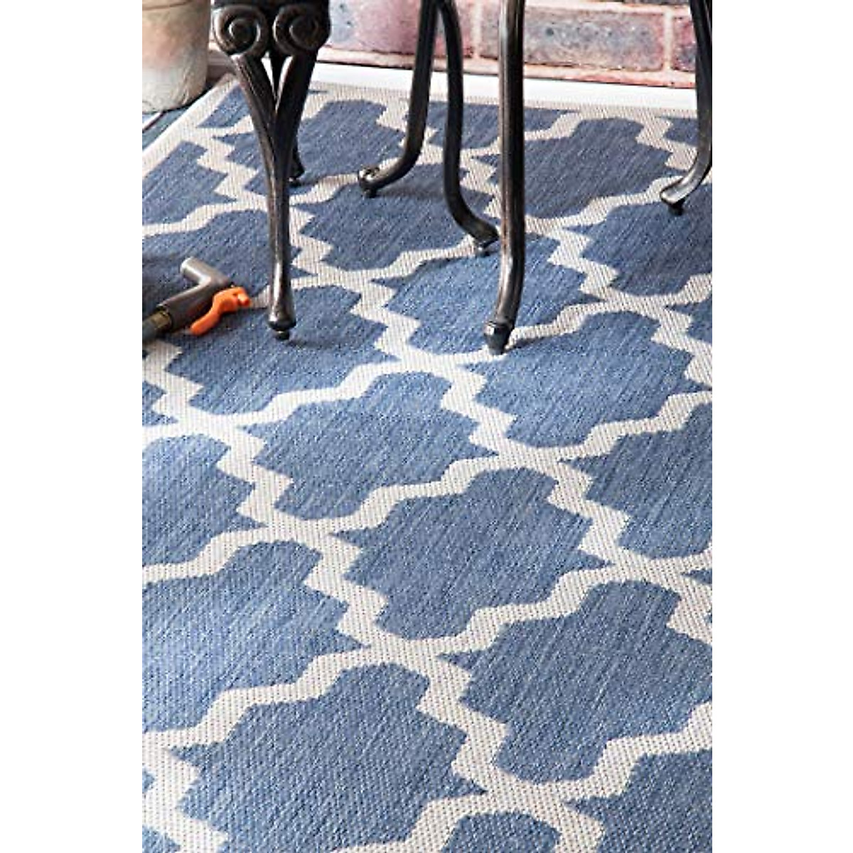 nuLOOM Gina Moroccan Indoor/Outdoor Area Rug, 10' x 14', Blue